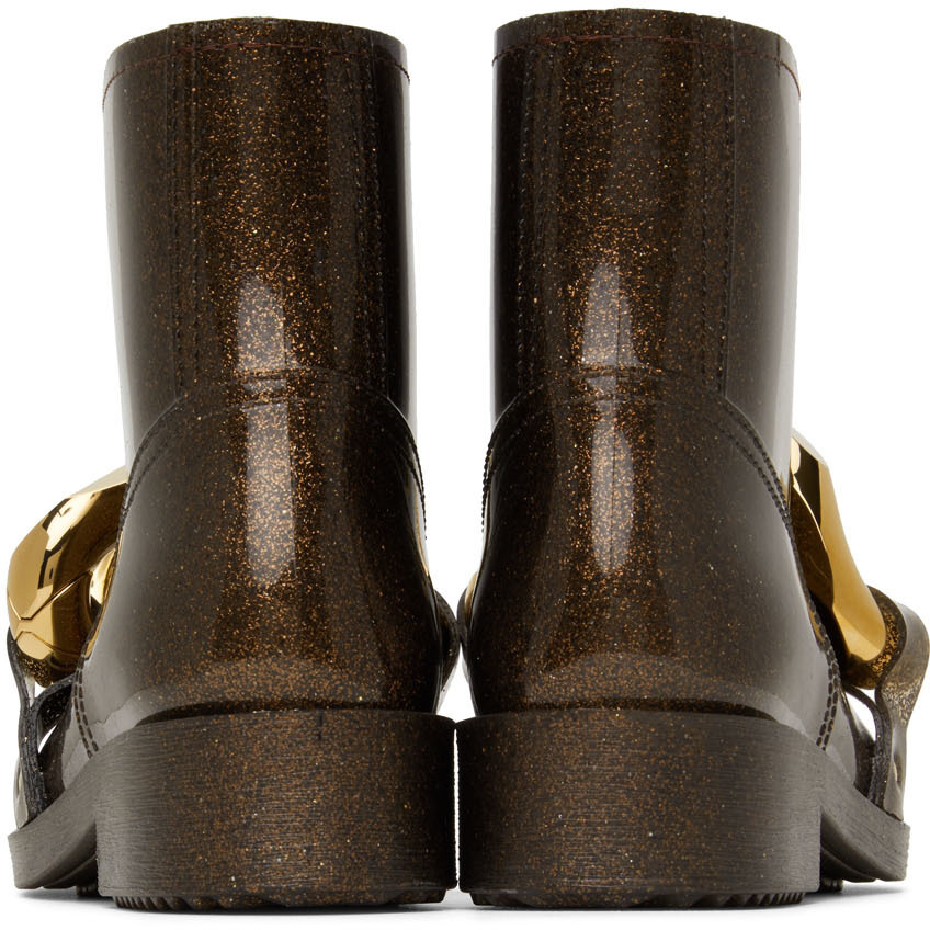 JW Anderson Brown Chain Rubber Boots JW Anderson