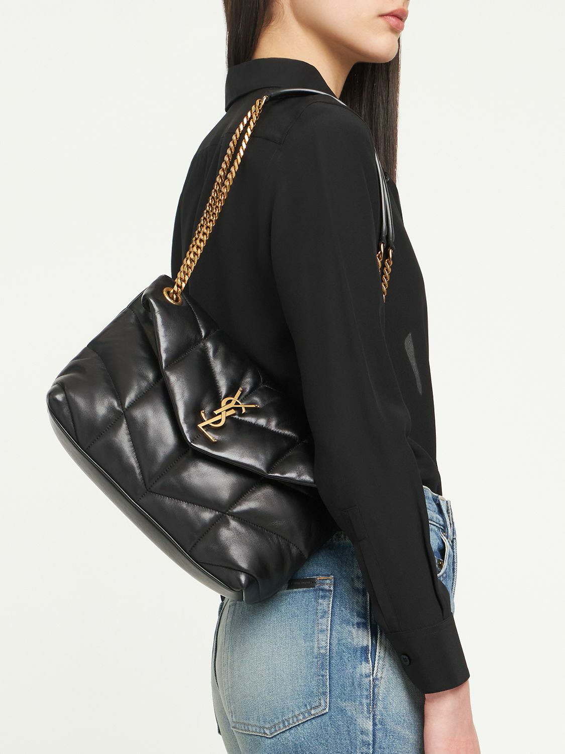 SAINT LAURENT Small Puffer Leather Shoulder Bag Saint Laurent