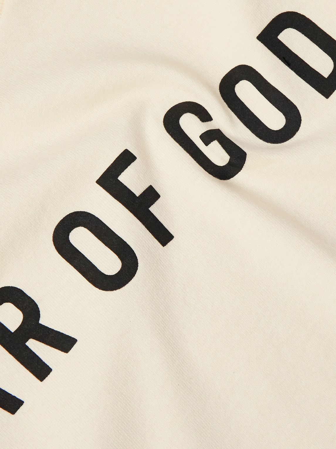 Fear of God - Oversized Logo-Print Cotton-Jersey T-Shirt - Neutrals ...