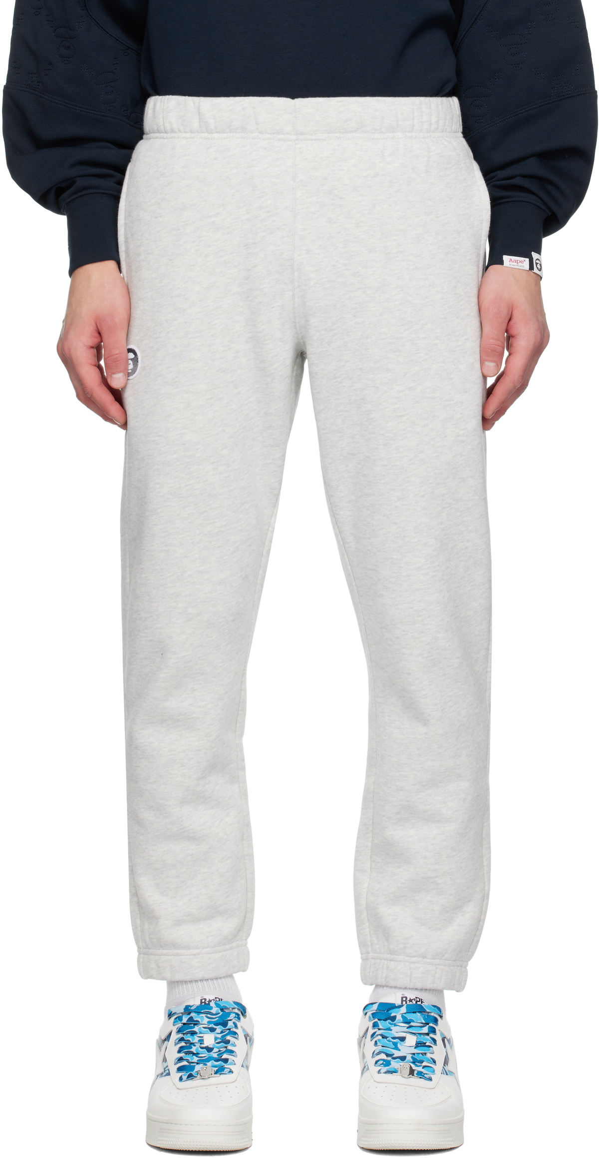 AAPE by A Bathing Ape Grey Main Sweatpants AAPE by A Bathing Ape