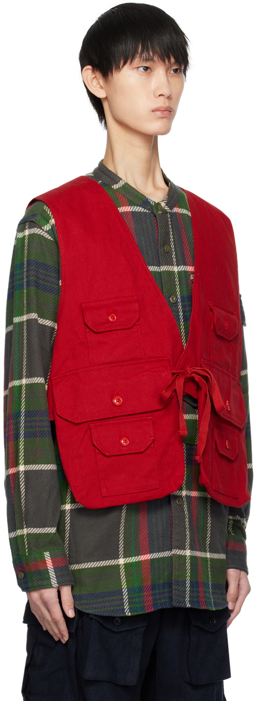 Engineered Garments Red Fowl Vest Engineered Garments