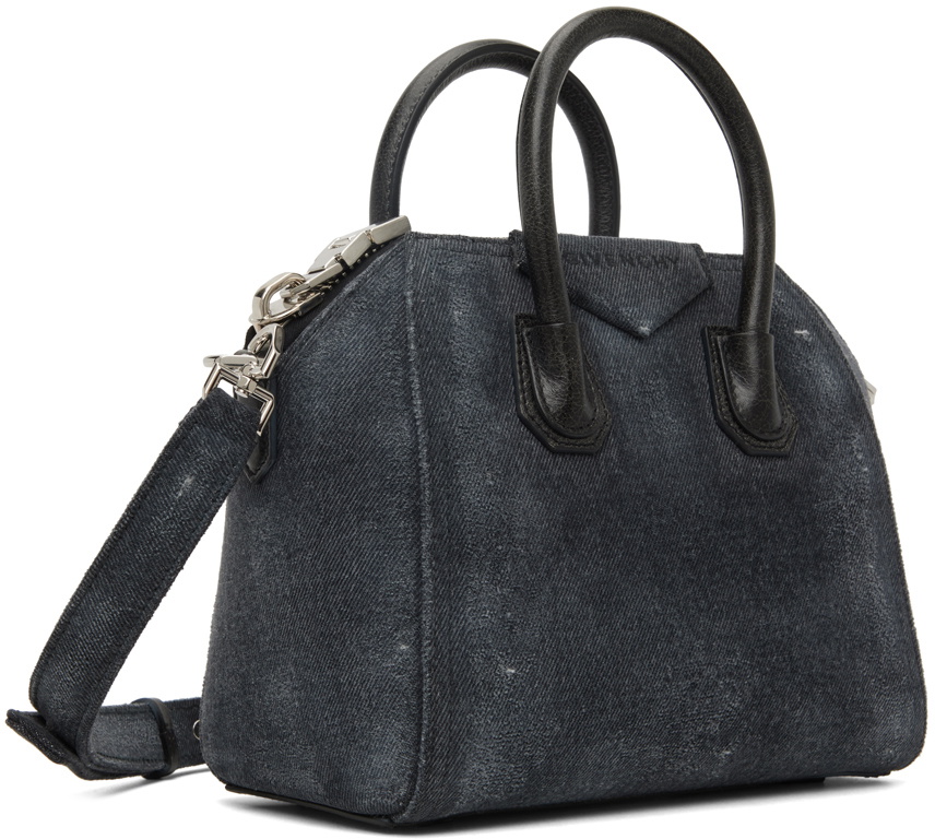 Givenchy Black Mini Antigona Denim Top Handle Bag Givenchy