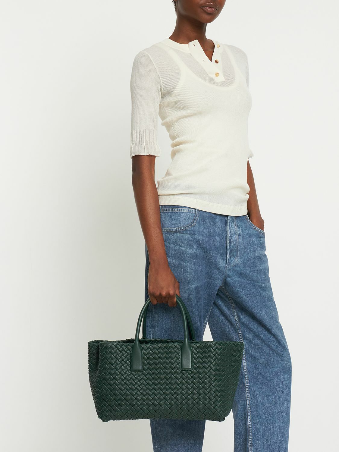 BOTTEGA VENETA - Small Cabat Leather Tote Bottega Veneta