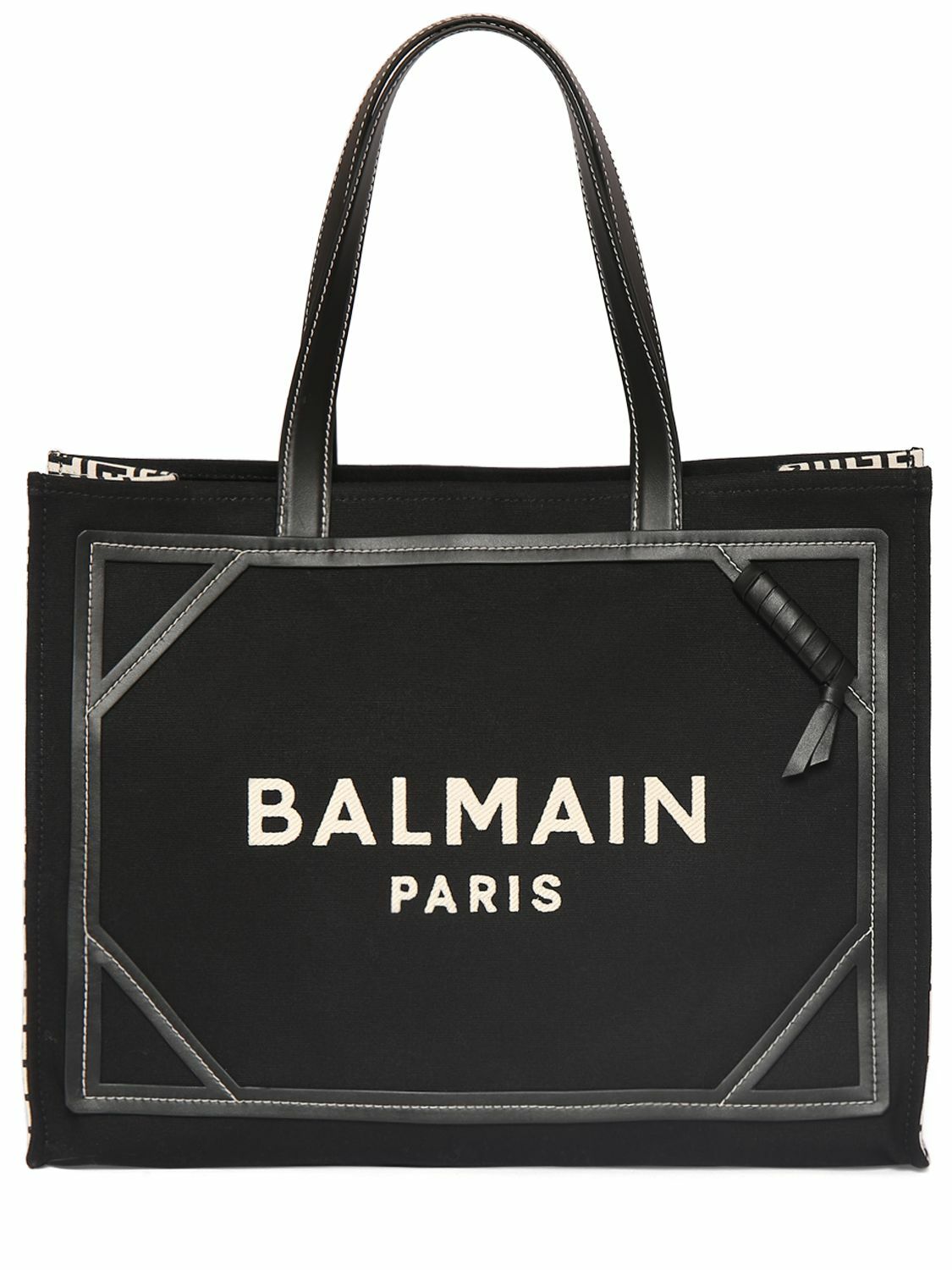 BALMAIN - B-army Monogram Canvas Tote Bag Balmain