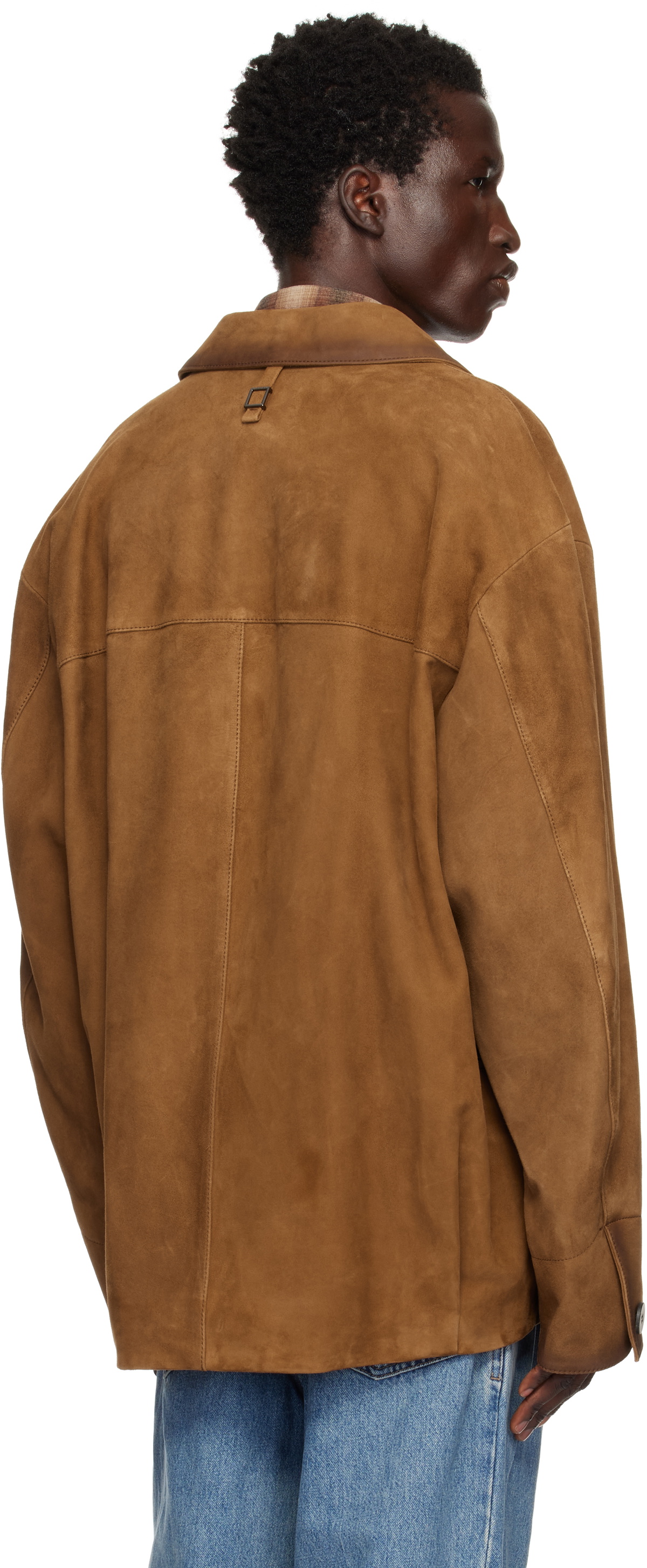 WOOYOUNGMI Brown Goat Suede Jacket Wooyoungmi