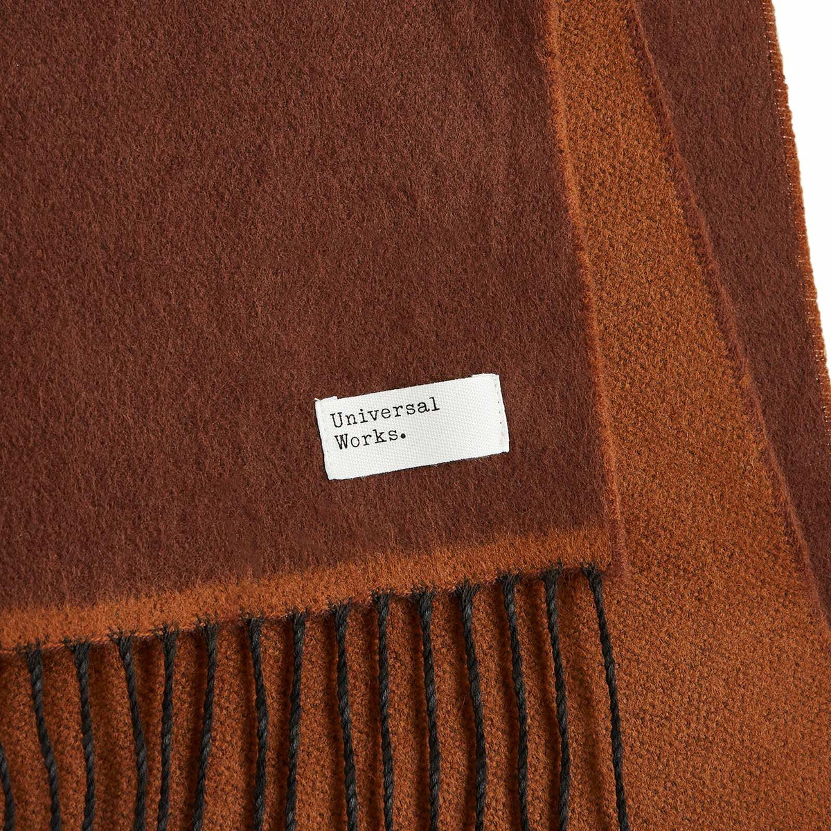 Universal Works Men's Double Sided Scarf in Brown Universal Works
