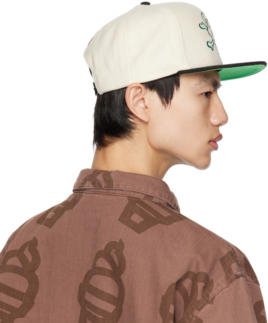 ICECREAM Off-White & Black Cones and Bones Cap ICECREAM