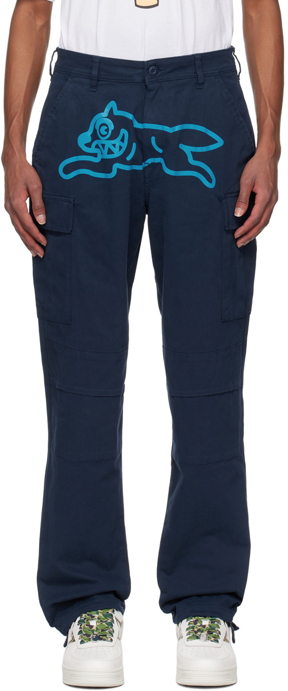 ICECREAM Navy Running Dog Cargo Pants ICECREAM