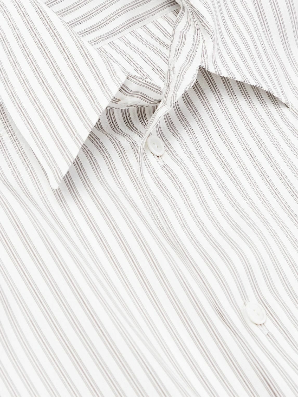 The Row - Feme Striped Silk Shirt - White The Row