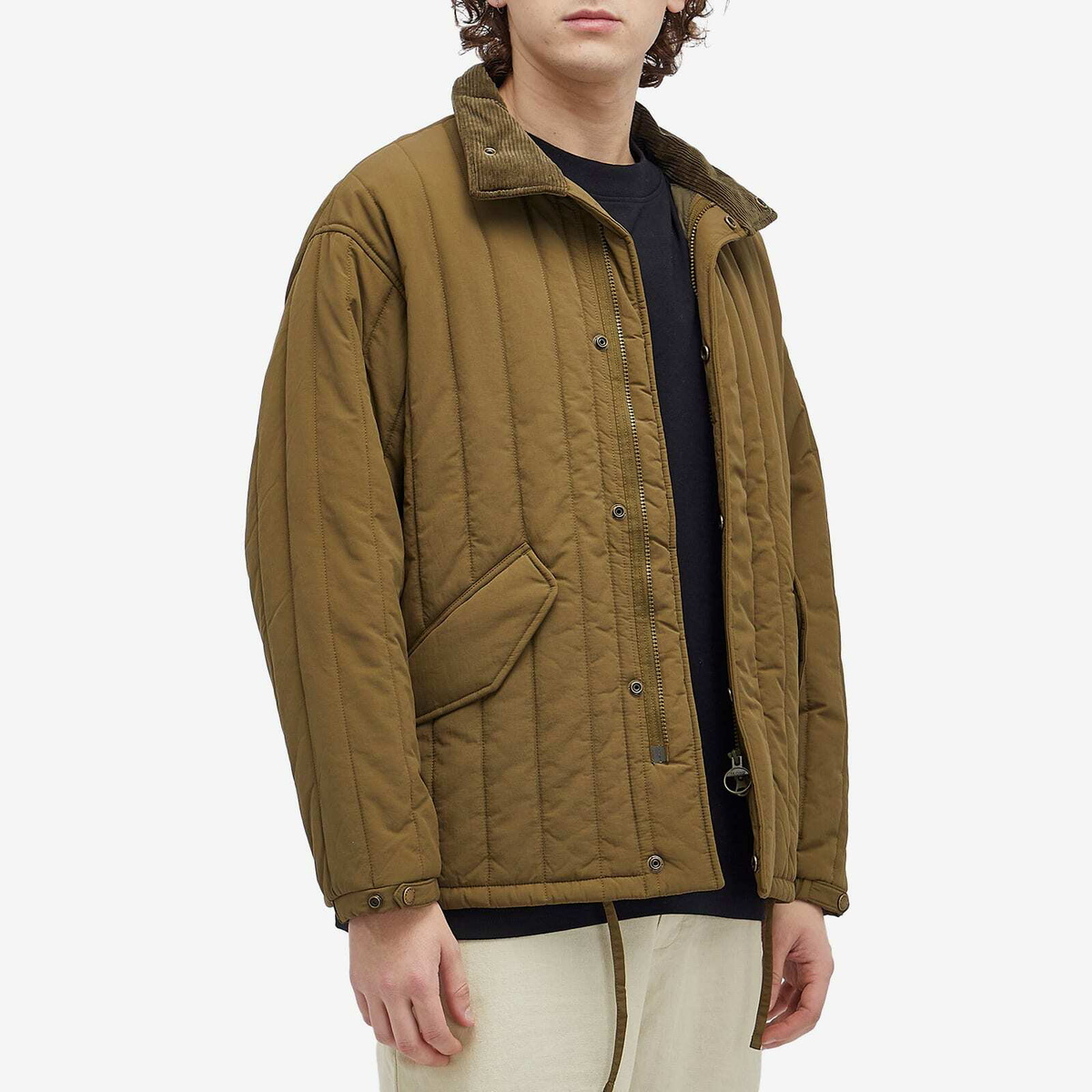 Barbour Men's Heritage + Field Vertical Quilted Jacket in Light Sage ...