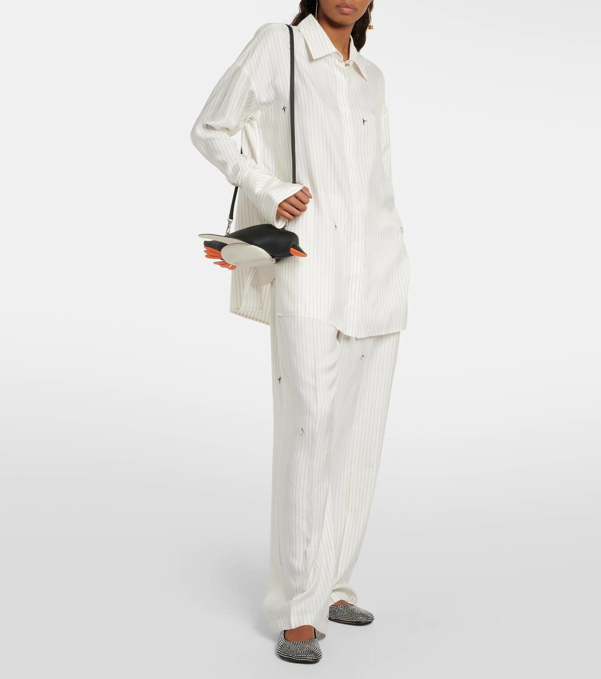 Loewe Silk and cotton wide-leg pants Loewe