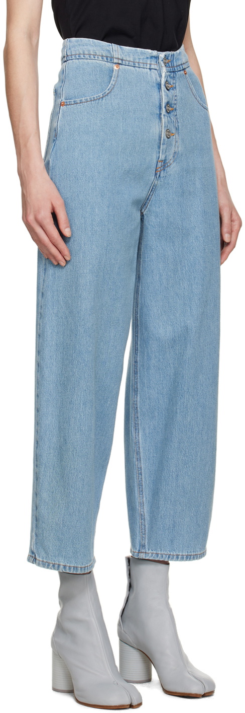 MM6 Maison Margiela Blue Rounded Jeans MM6 Maison Margiela