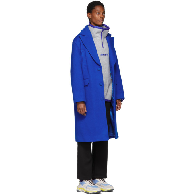 ADER error SSENSE Exclusive Blue Basic Single Coat ADER error