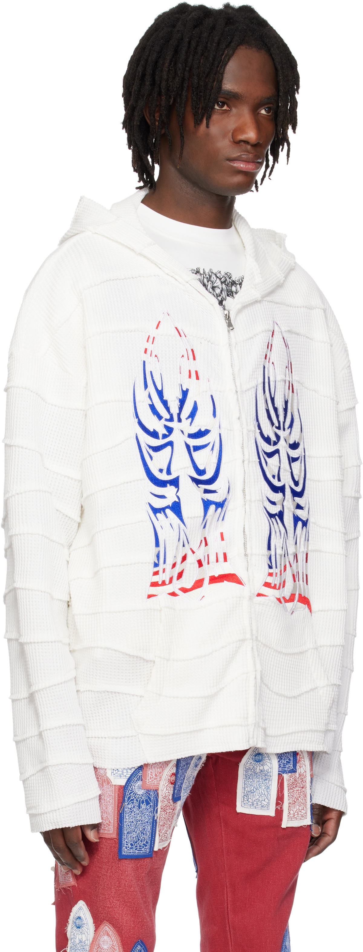 Who Decides War White Winged Glory Wavelength Zip Up Hoodie WHO DECIDES ...