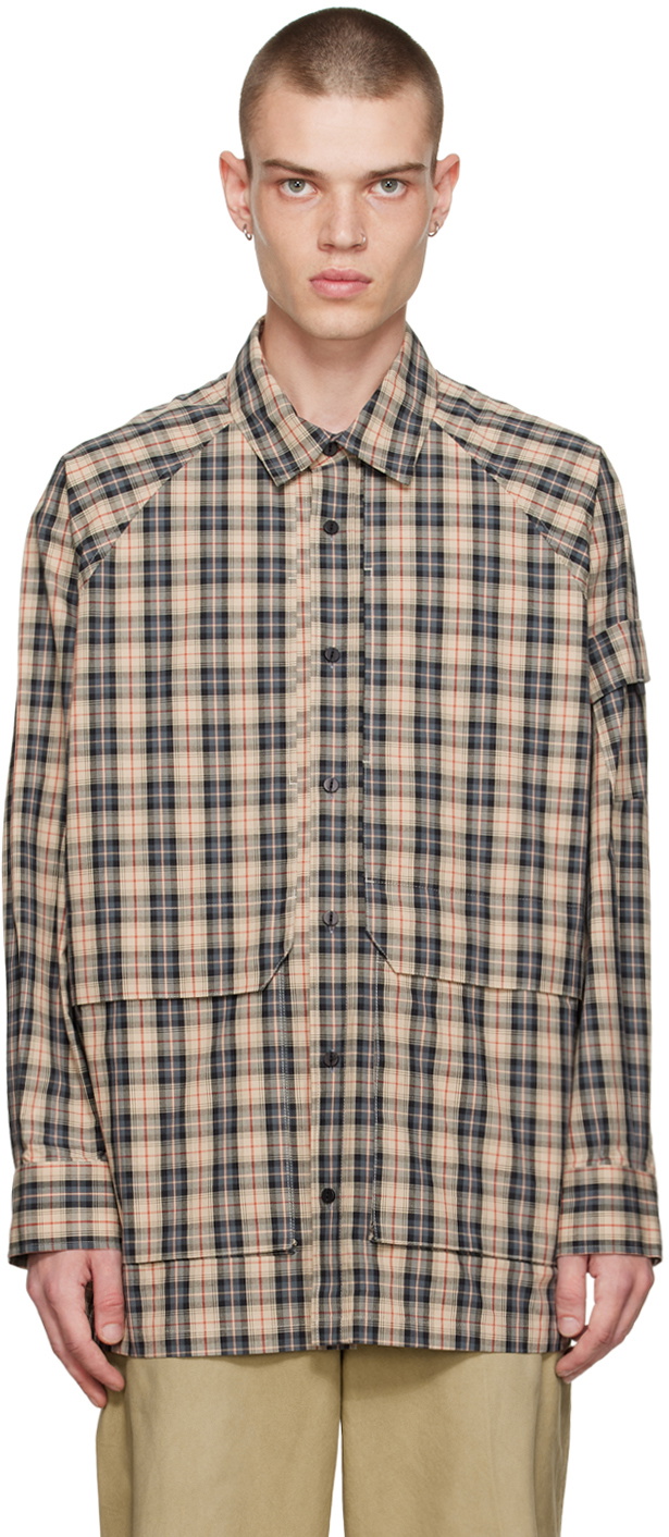 meanswhile Beige Check Shirt meanswhile