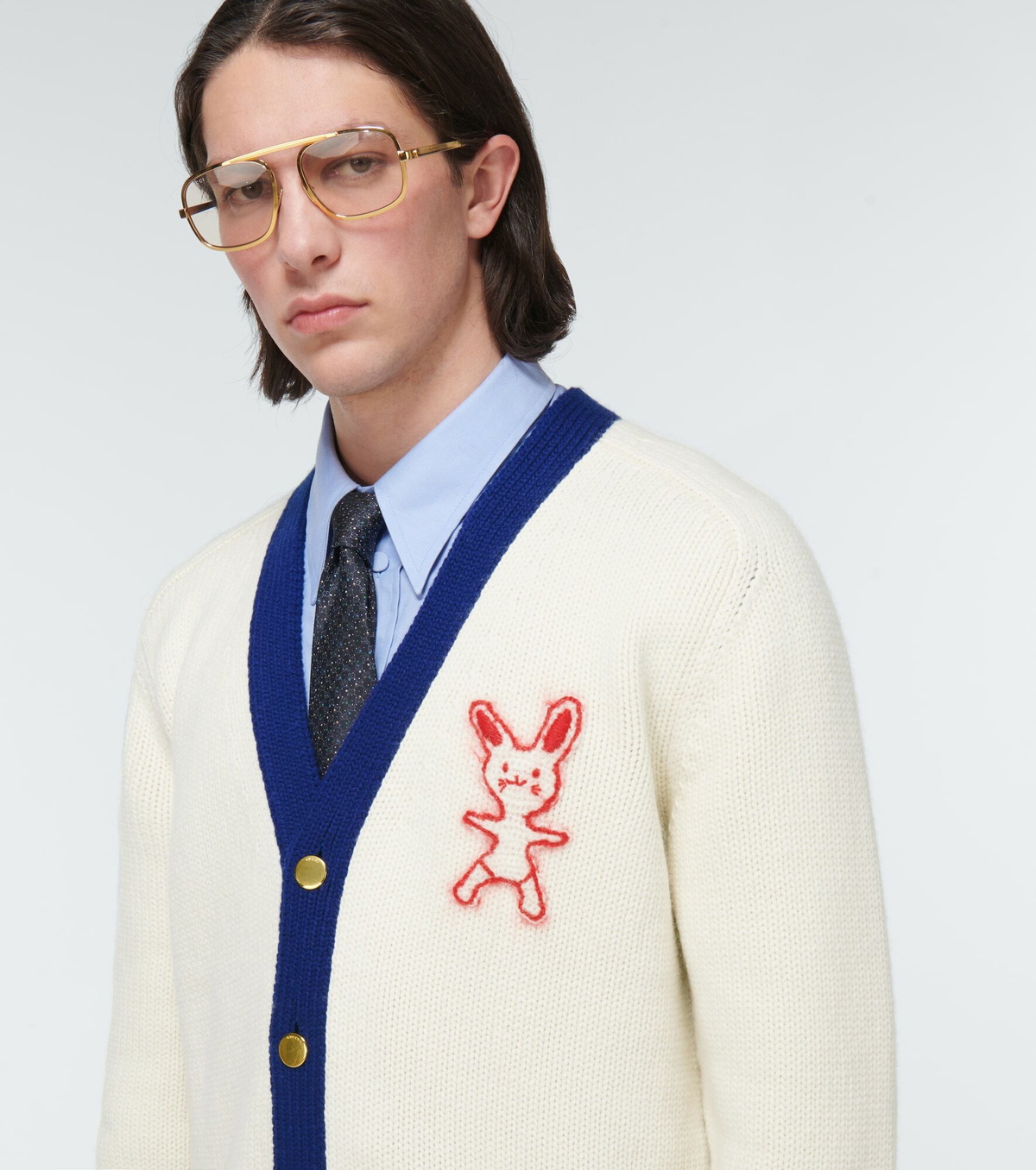 Gucci - Embroidered wool cardigan Gucci
