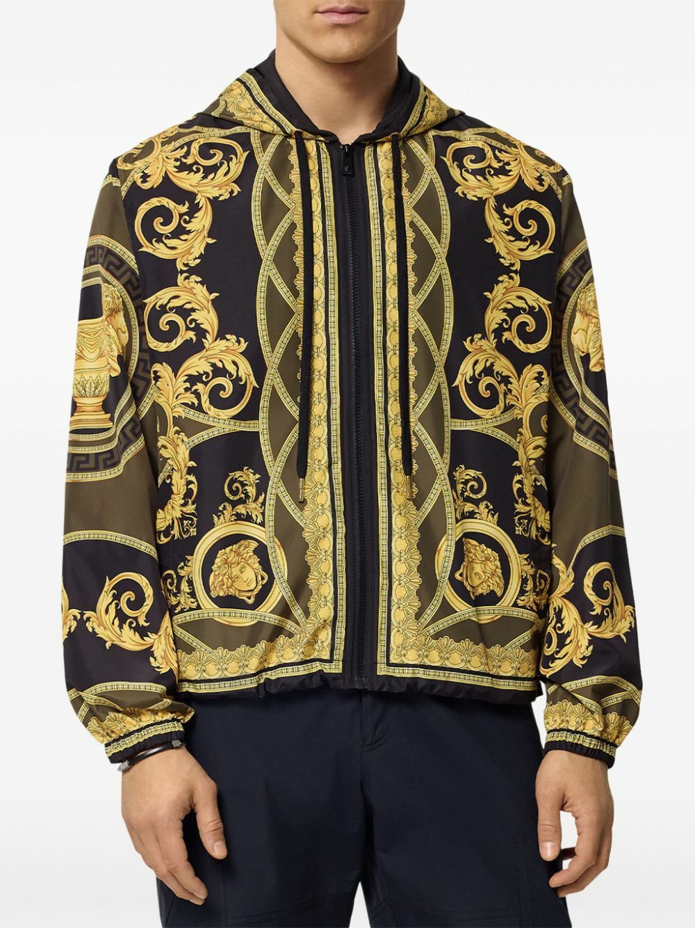 VERSACE - Barocco Print Technical Fabric Blouson Versace