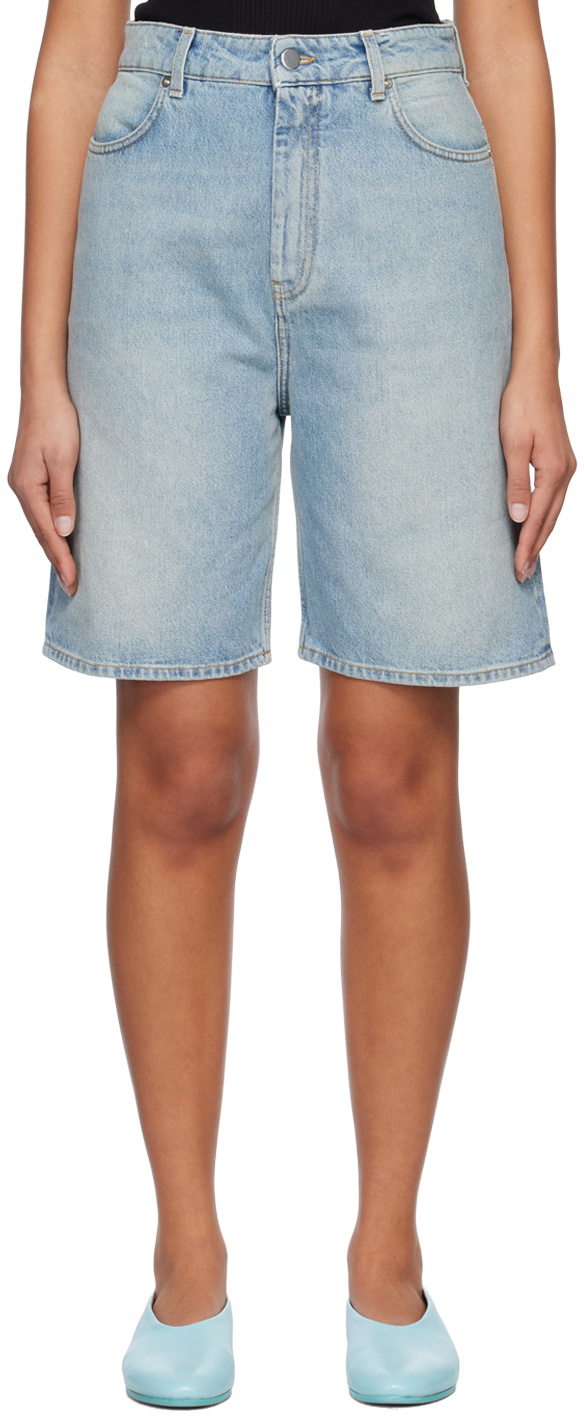 Loulou Studio Blue Isi Shorts Loulou Studio