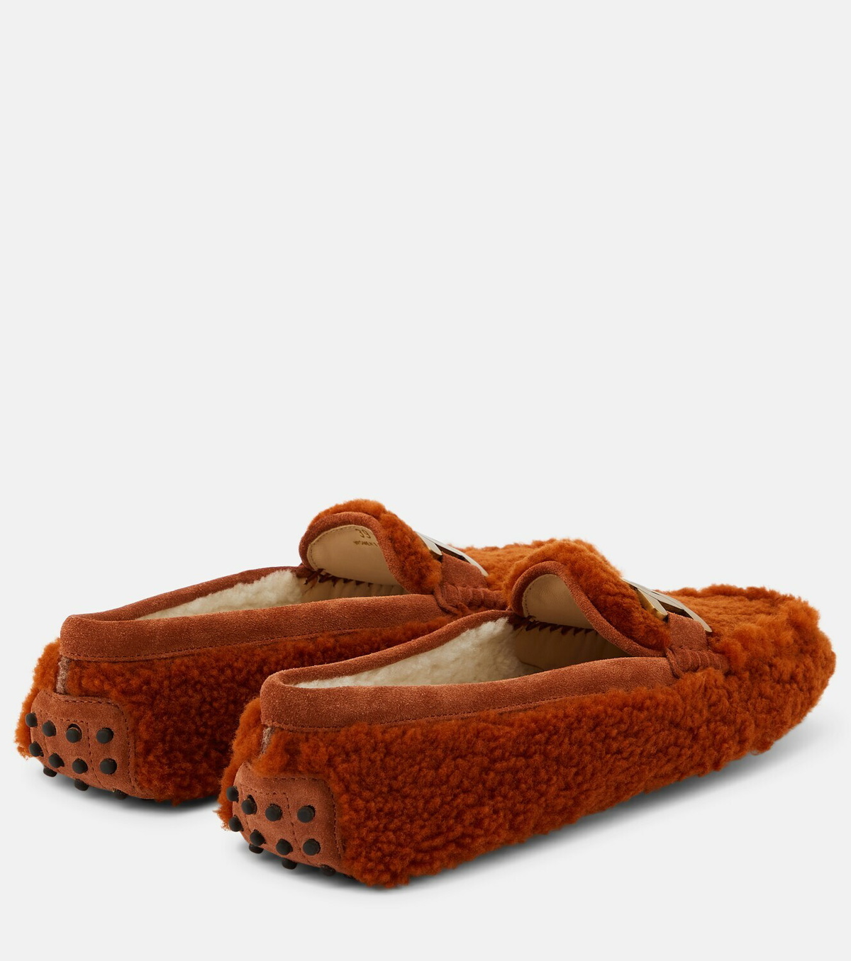 Tod's - Embellished shearling loafers Tod's