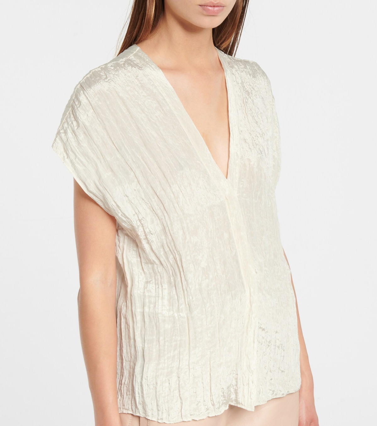 Vince - V-neck crinkled top Vince