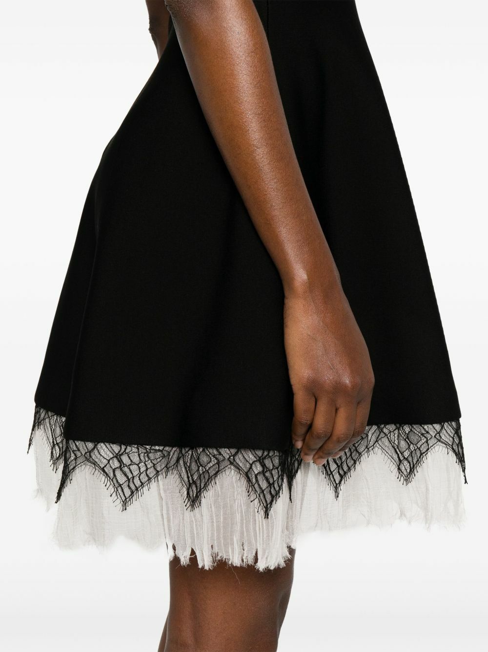 Alexander McQueen Cobweb-Lace Mini Dress Alexander McQueen