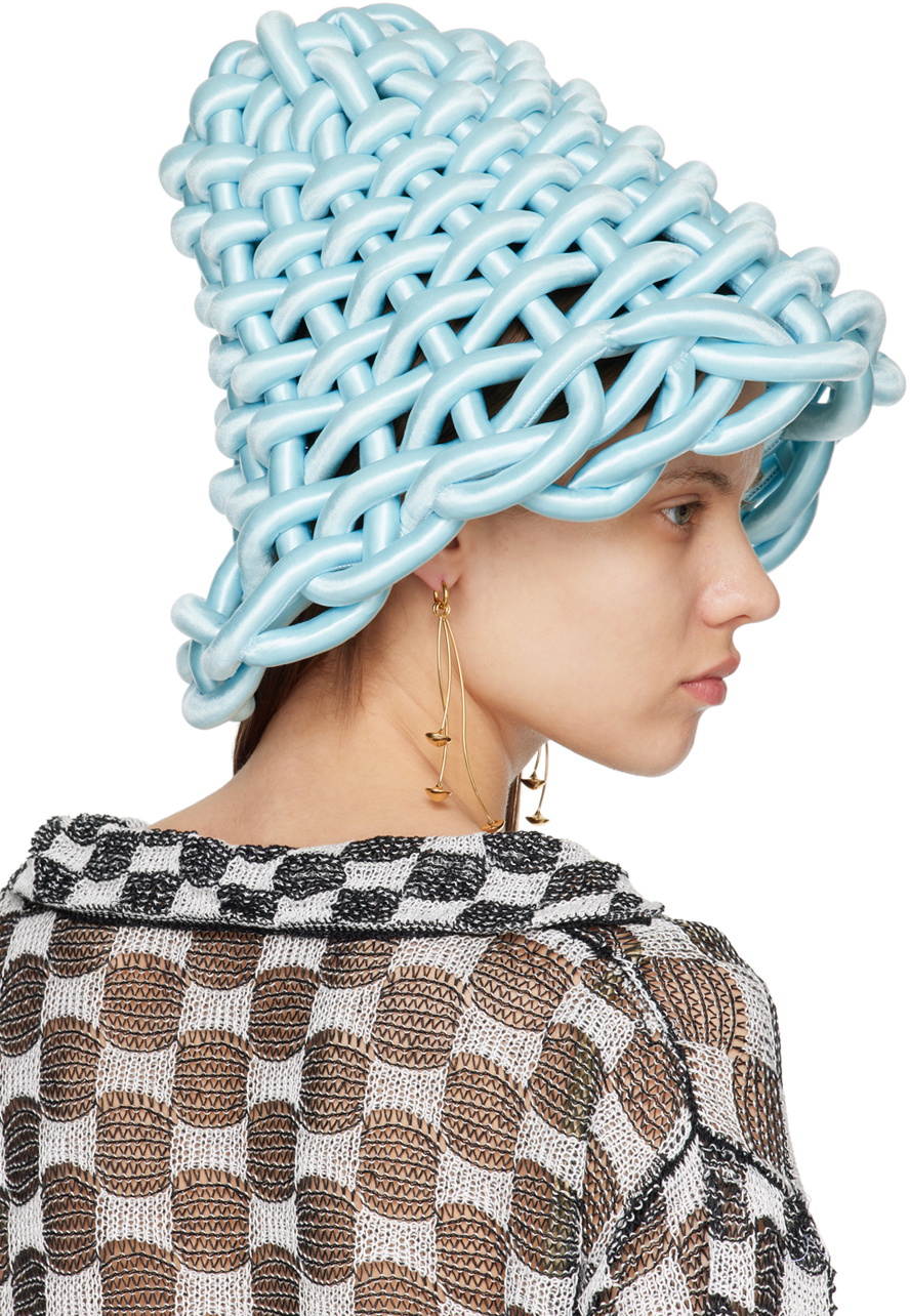 Isa Boulder SSENSE Exclusive Blue Bouncy Beach Hat Isa Boulder