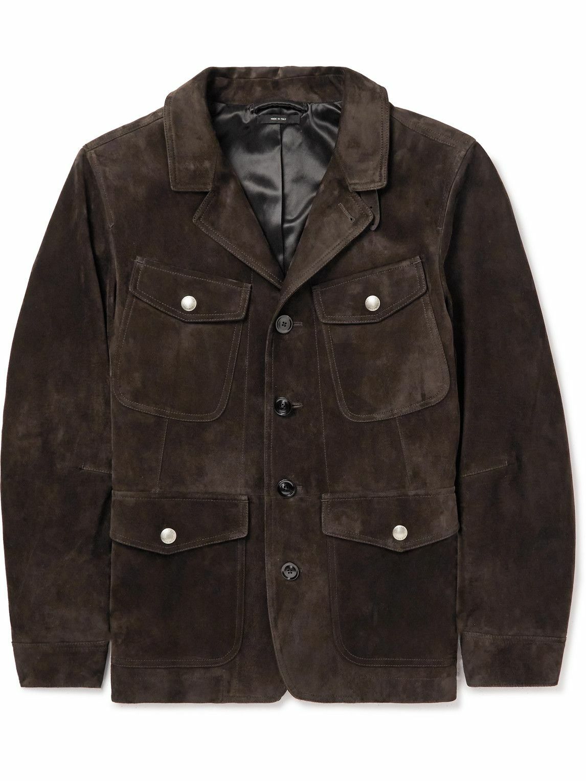 TOM FORD - Suede Field Jacket - Brown TOM FORD