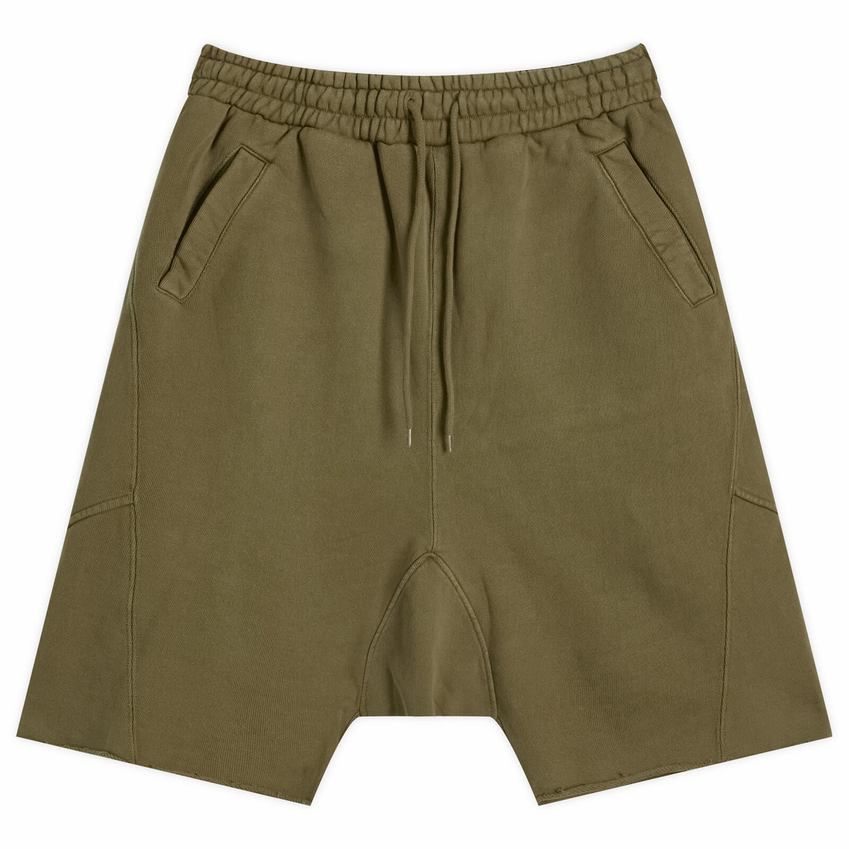 Entire Studios Men's Heavy Drop Crotch Shorts in Military Entire Studios