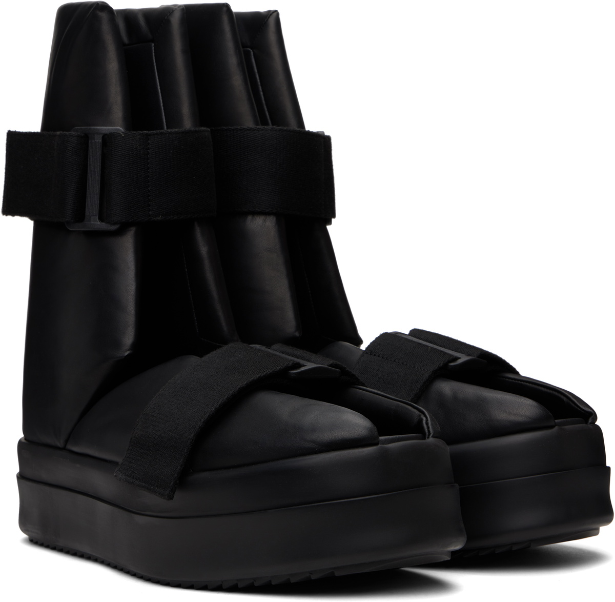 Rick Owens Black Hollywood Splint Sandals Rick Owens