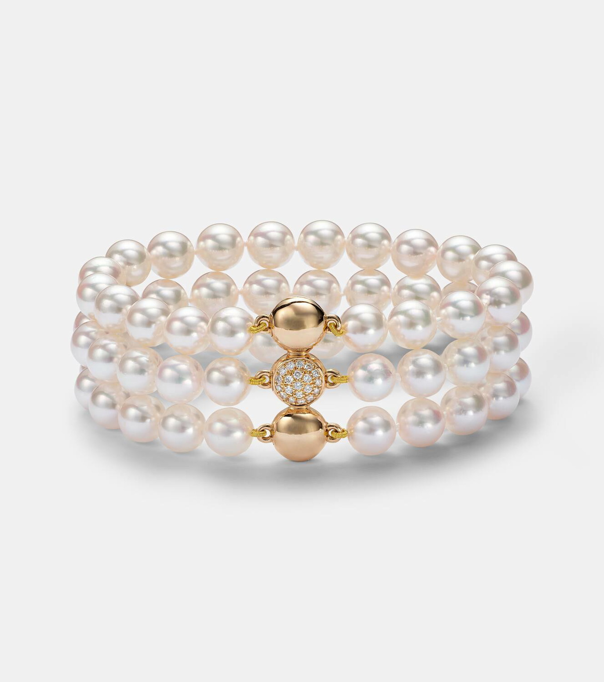 Bucherer Fine Jewellery Grace 18kt gold bracelet with pearls and ...