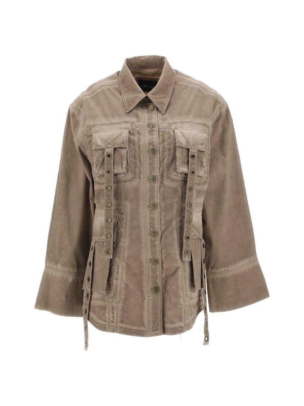 Blumarine Eyelet-detailed Denim Jacket Blumarine