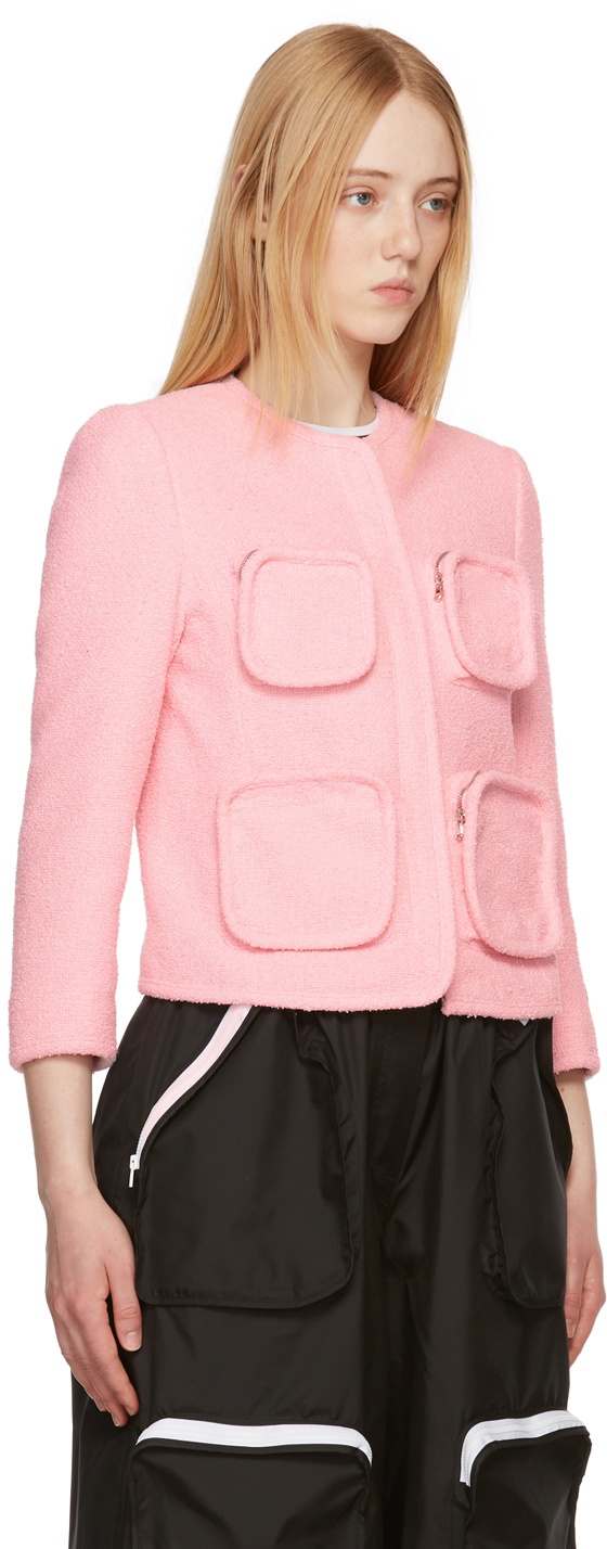 Pushbutton Pink Square Pocket Jacket Pushbutton