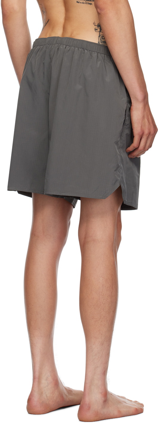 Acne Studios Khaki Reflective Swim Shorts Acne Studios