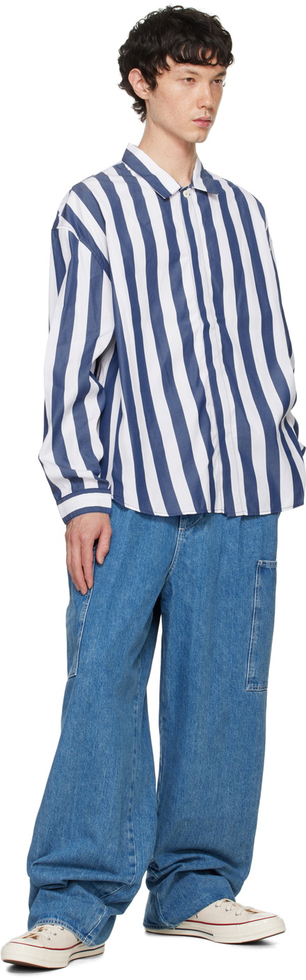 SUNNEI Blue & White Over Shirt Sunnei