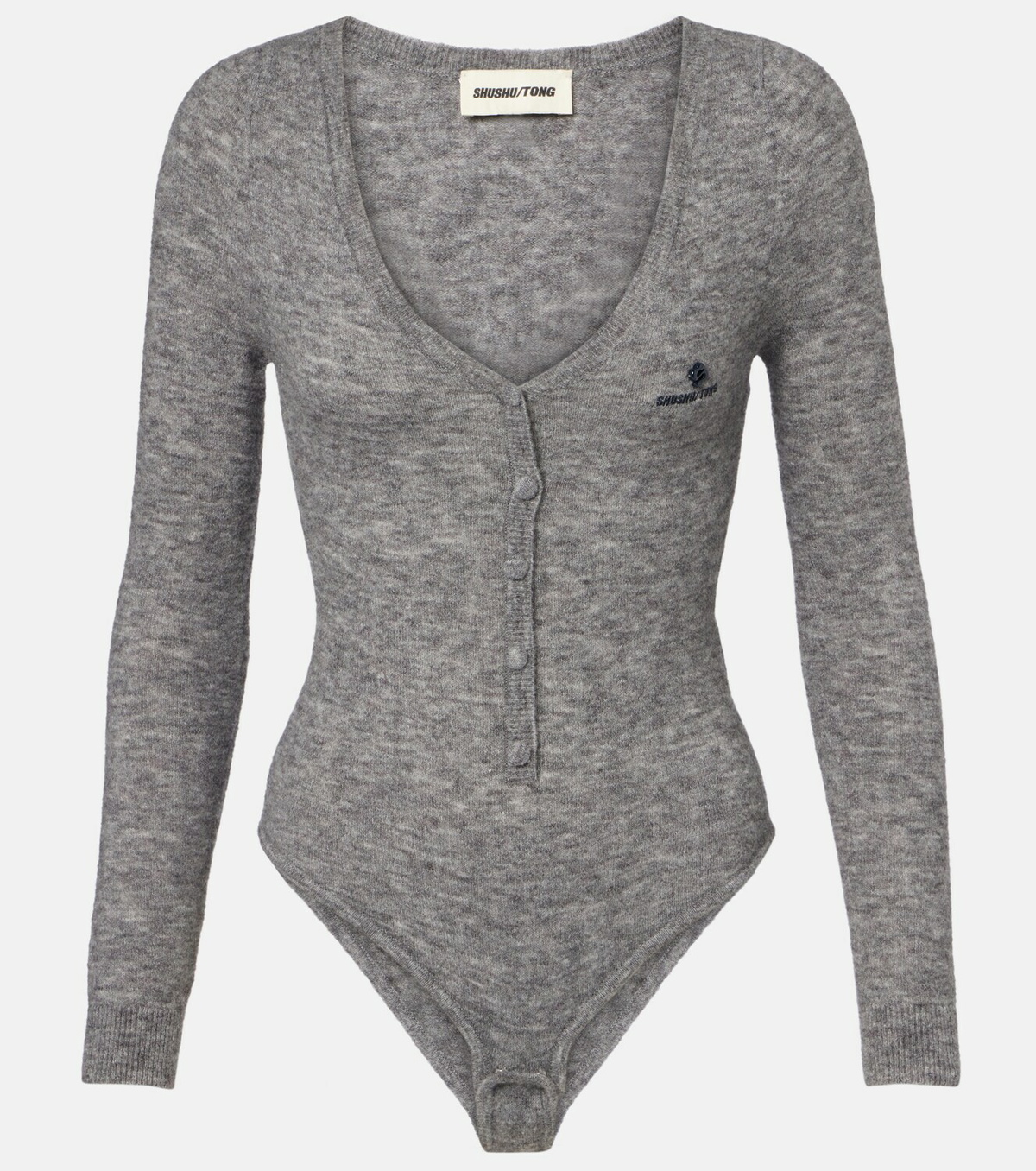 Shushu/Tong Logo wool-blend bodysuit Shushu/Tong