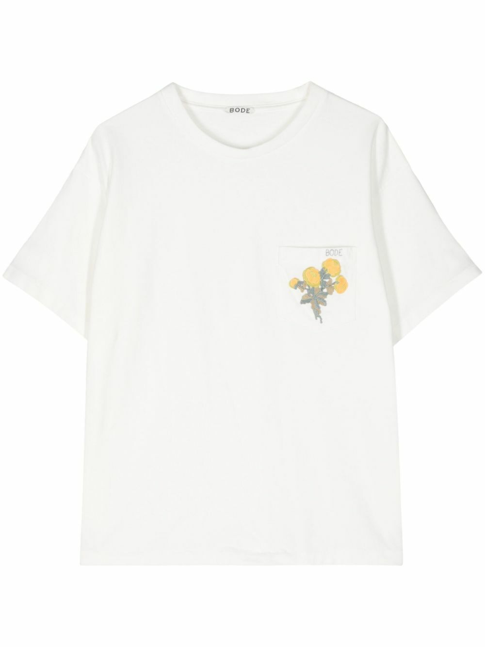 BODE White Flower Logo-Embroidery T-Shirt Bode