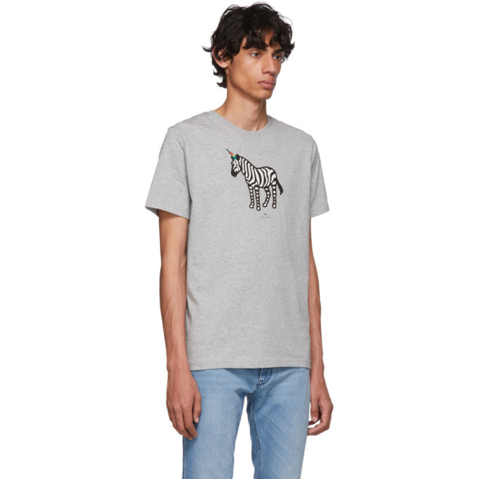 PS by Paul Smith SSENSE Exclusive Grey Zebra T-Shirt PS by Paul Smith