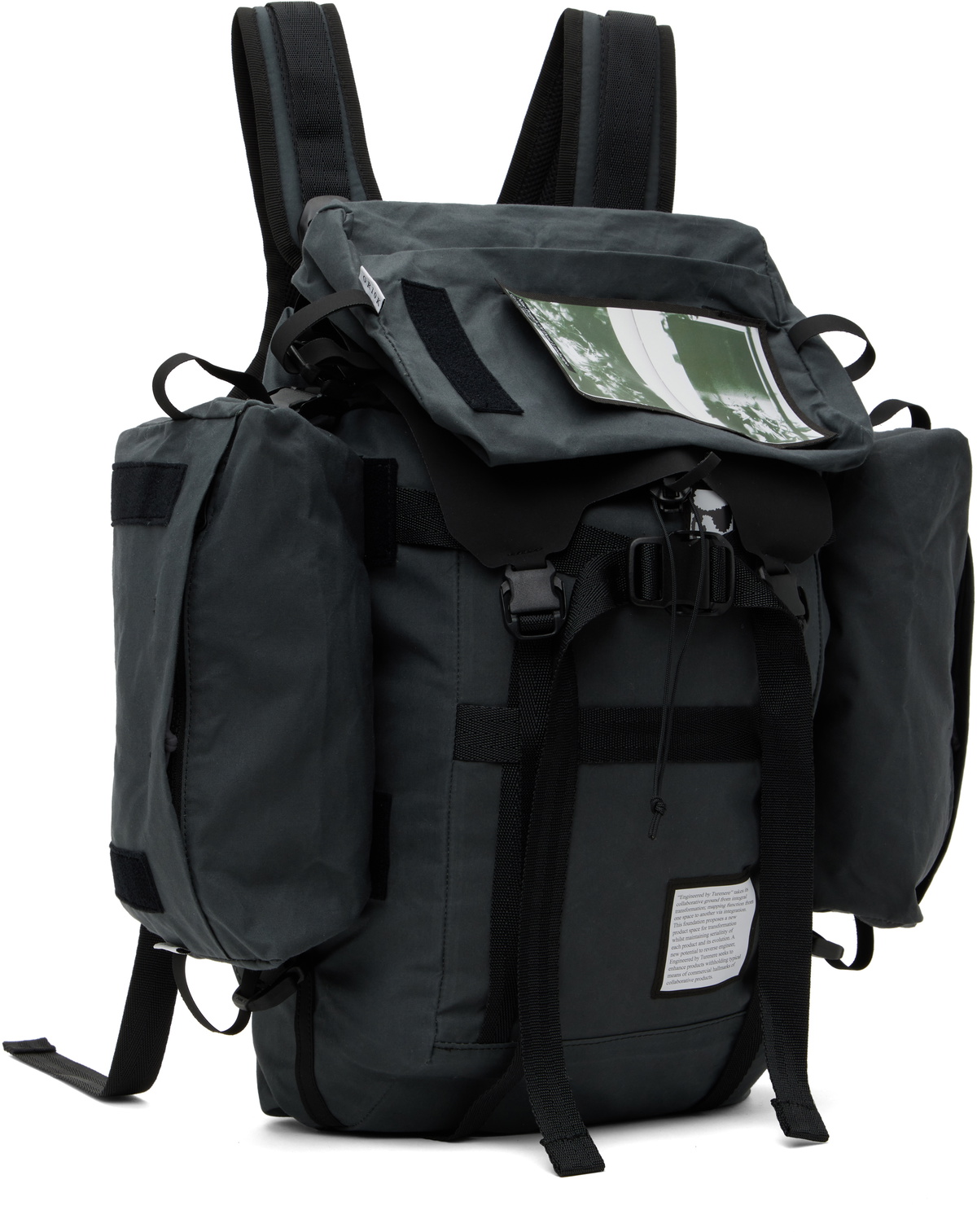 GR10K Gray & Black Waxed Cotton Backpack GR10K