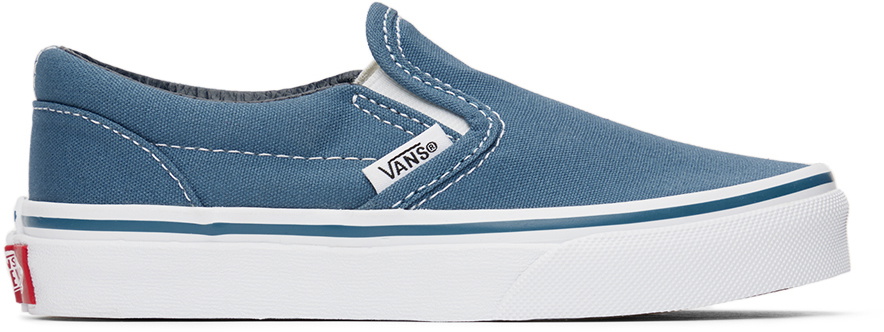 Vans Kids Blue Classic Slip-On Little Kids Sneakers Vans