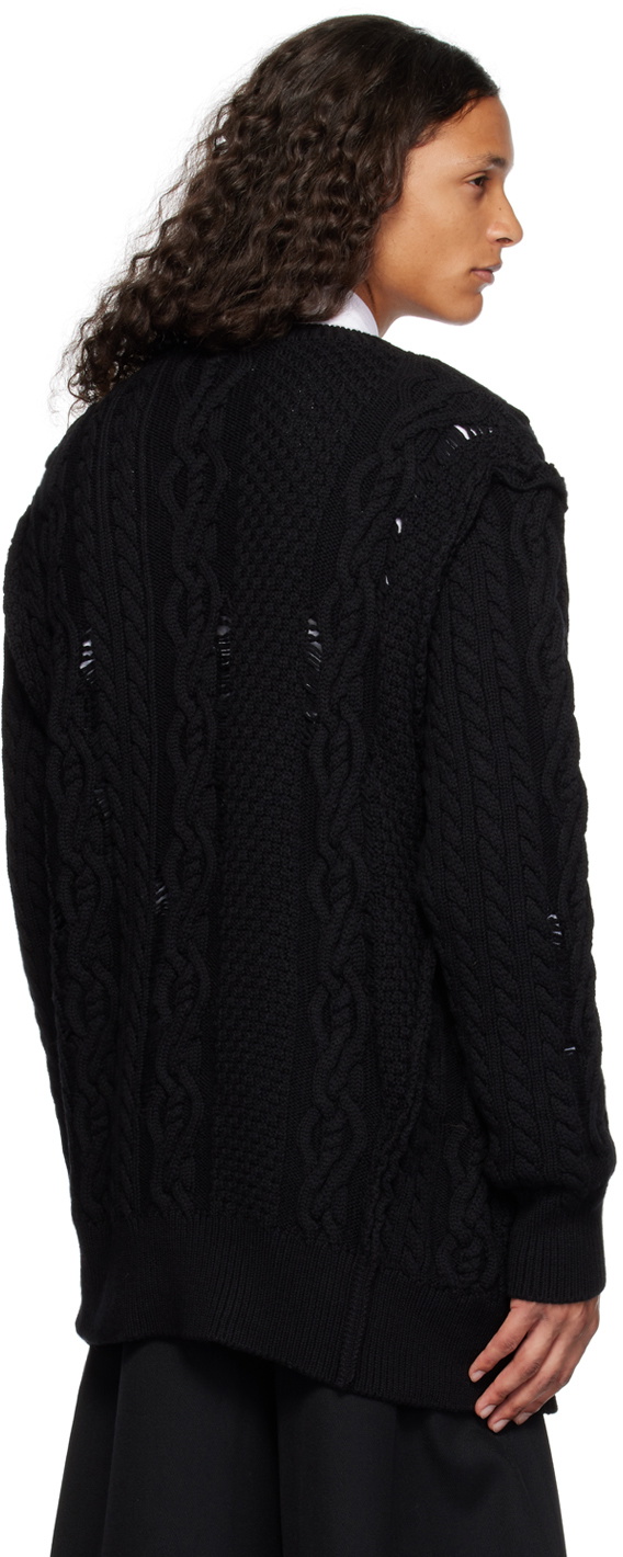 Simone Rocha Black Distressed Sweater Simone Rocha