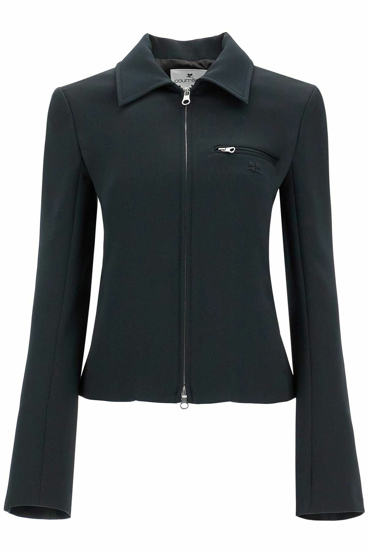 COURREGES technical twill jacket for men Black Courreges