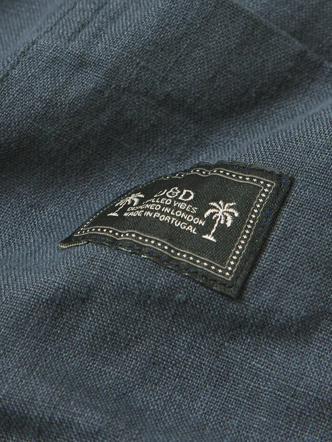 Desmond & Dempsey - Linen Pyjama Set - Blue Desmond & Dempsey