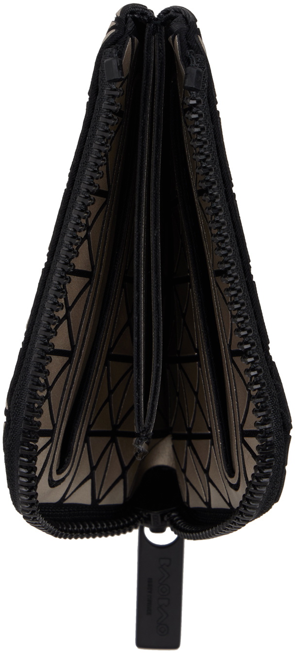 Bao Bao Issey Miyake Black & Gold Clam Wallet Bao Bao Issey Miyake