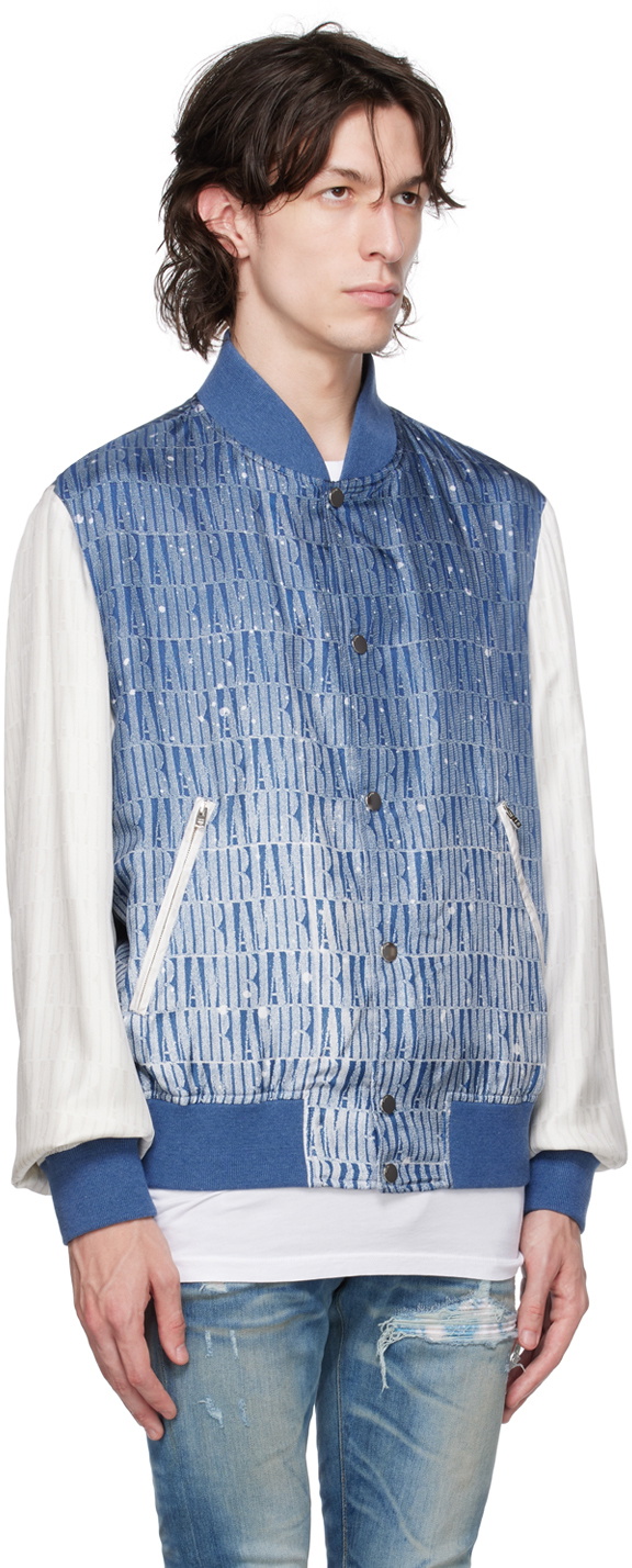 AMIRI Blue Printed Bomber Jacket Amiri