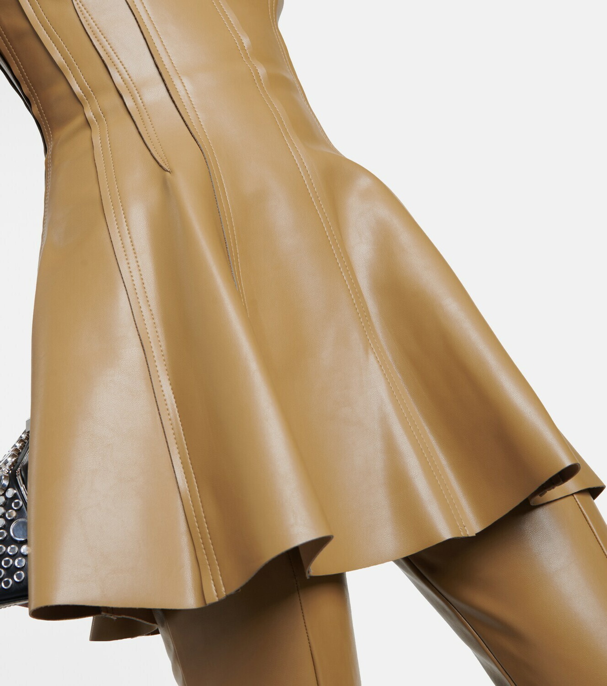 Norma Kamali Grace faux leather minidress Norma Kamali