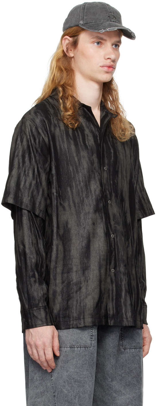 Han Kjobenhavn Gray Two-Layered Shirt Han Kjobenhavn