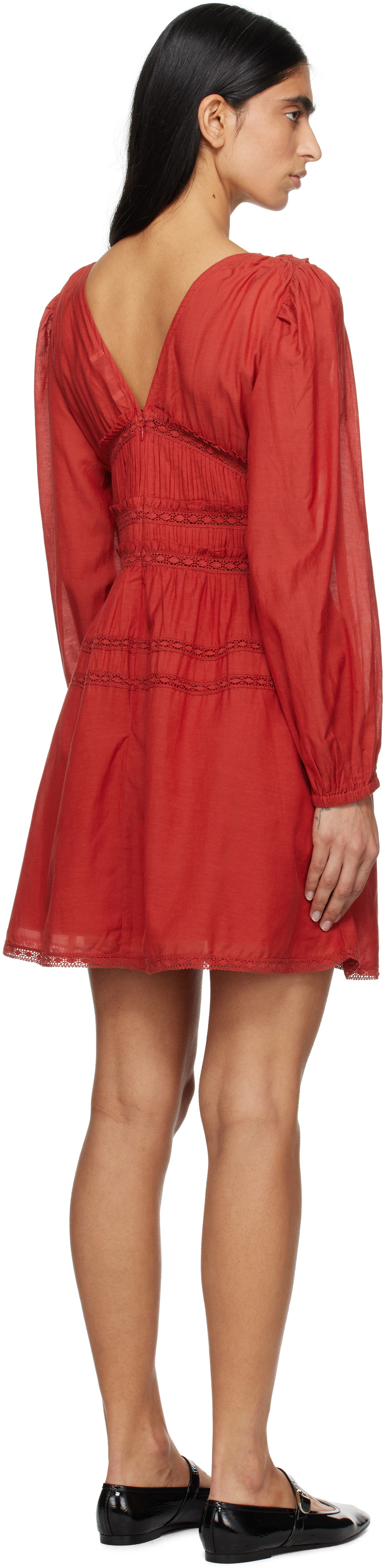 SEA NY Red Nomi Solid Tunic Minidress SEA NY