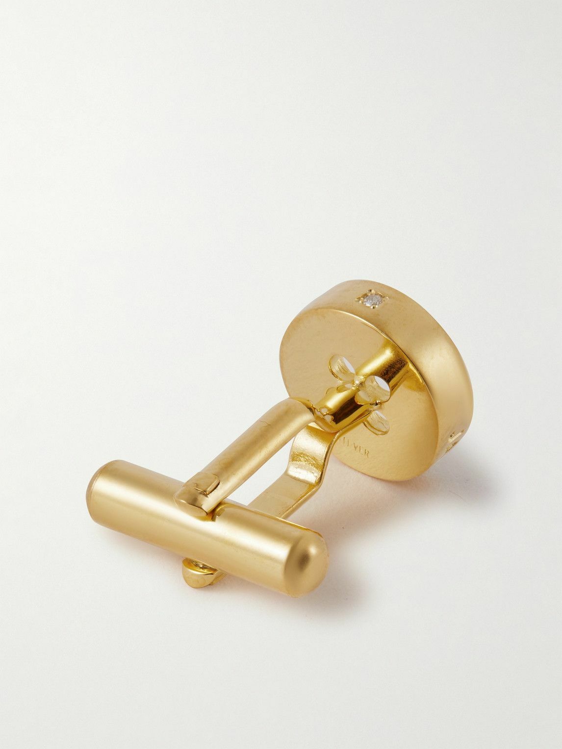 Jam Homemade - Silver and Gold-Plated Diamond Cufflinks Jam Homemade