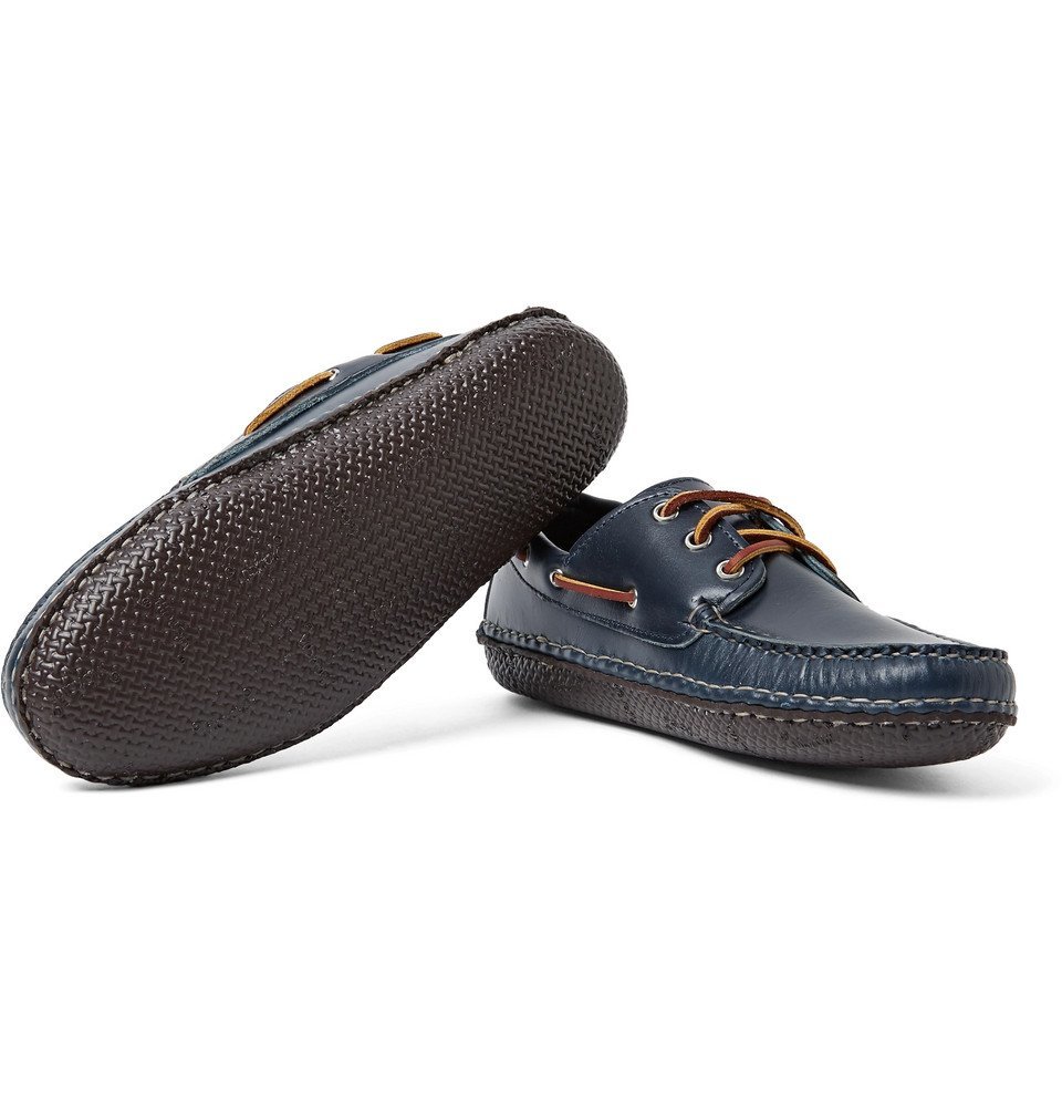 Quoddy - Boat Moc II Leather Boat Shoes - Storm blue Quoddy