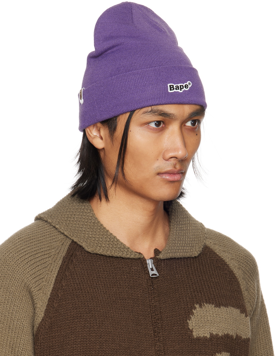 BAPE Purple Patch Beanie A Bathing Ape